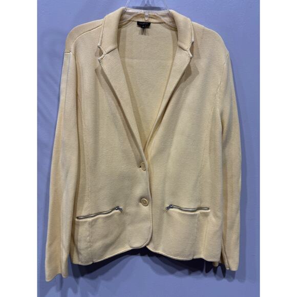 Talbots | Jackets & Coats | Talbots Knit Sweater Jacket Womens Xl Pale ...